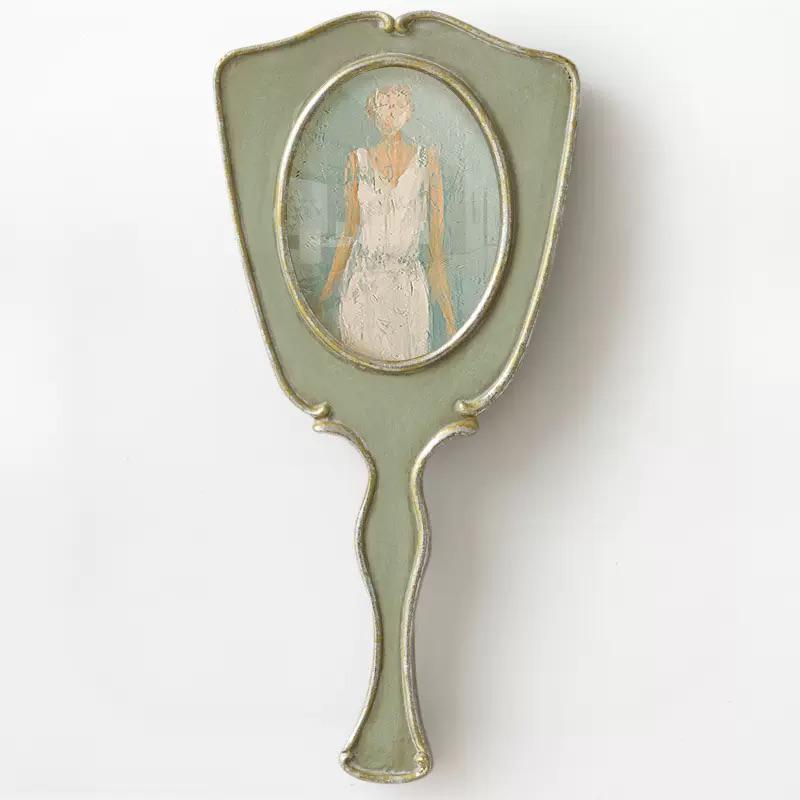 Vintage Framed Ornate Hand Mirror Picture Frame 2x3 Inches Gallery Wall ...