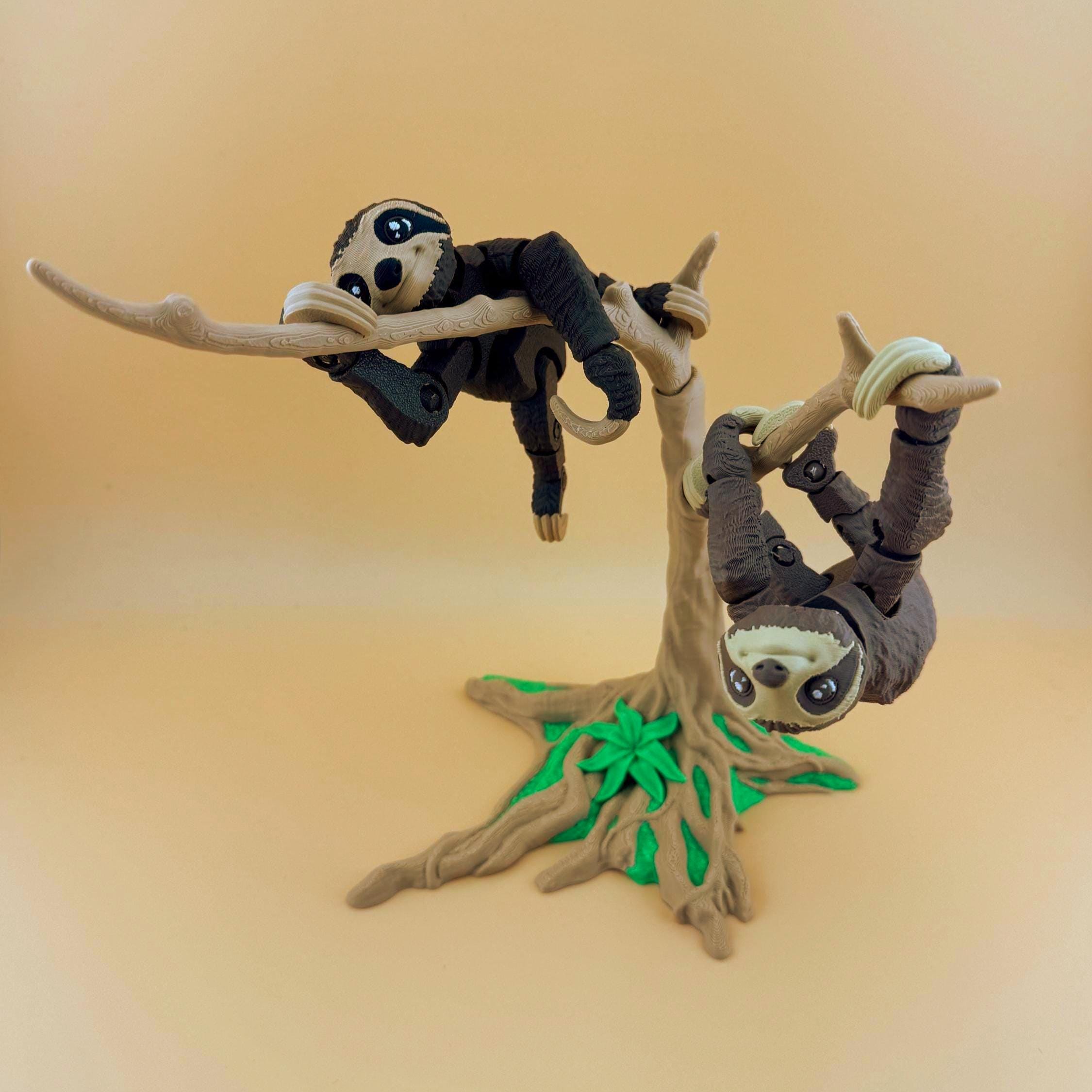 Articulated Sloth Animal Fidget Toy Posable With Moveable Joints, 3d ...