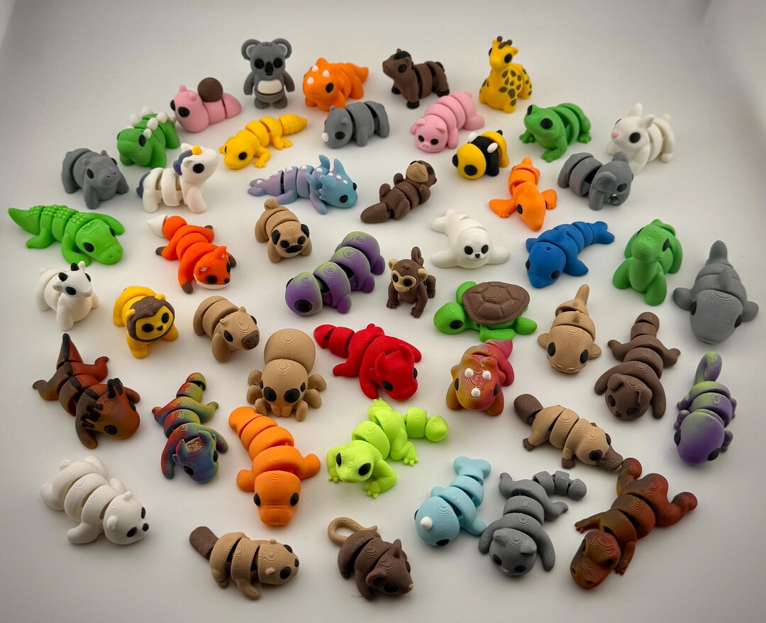 Fidget Wiggle Animals: Mini Fidget Play Toys, Party Favors, Sensory ...