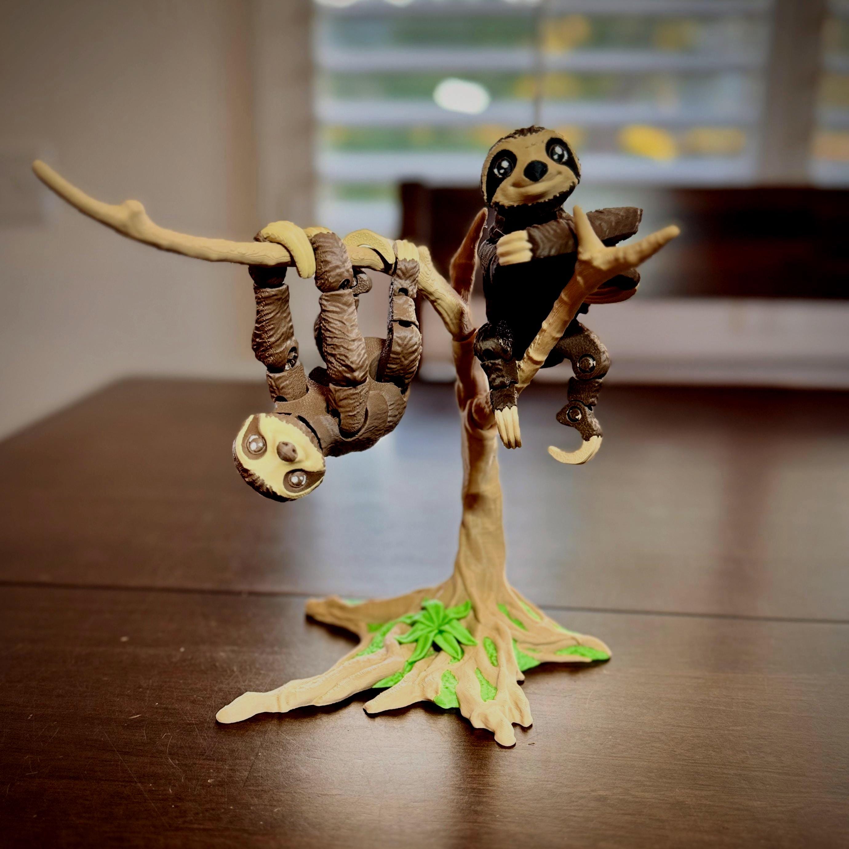 Articulated Sloth Animal Fidget Toy Posable With Moveable Joints, 3d ...