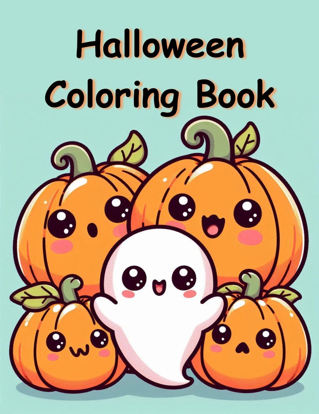 Cute Halloween Coloring Book for Kids: Funny and Friendly Scary ...