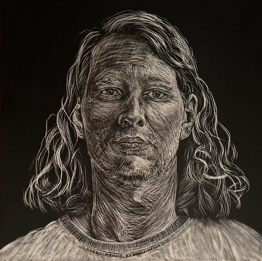 Custom Portrait, Custom Scraperboard Artwork From Photo, Commission ...