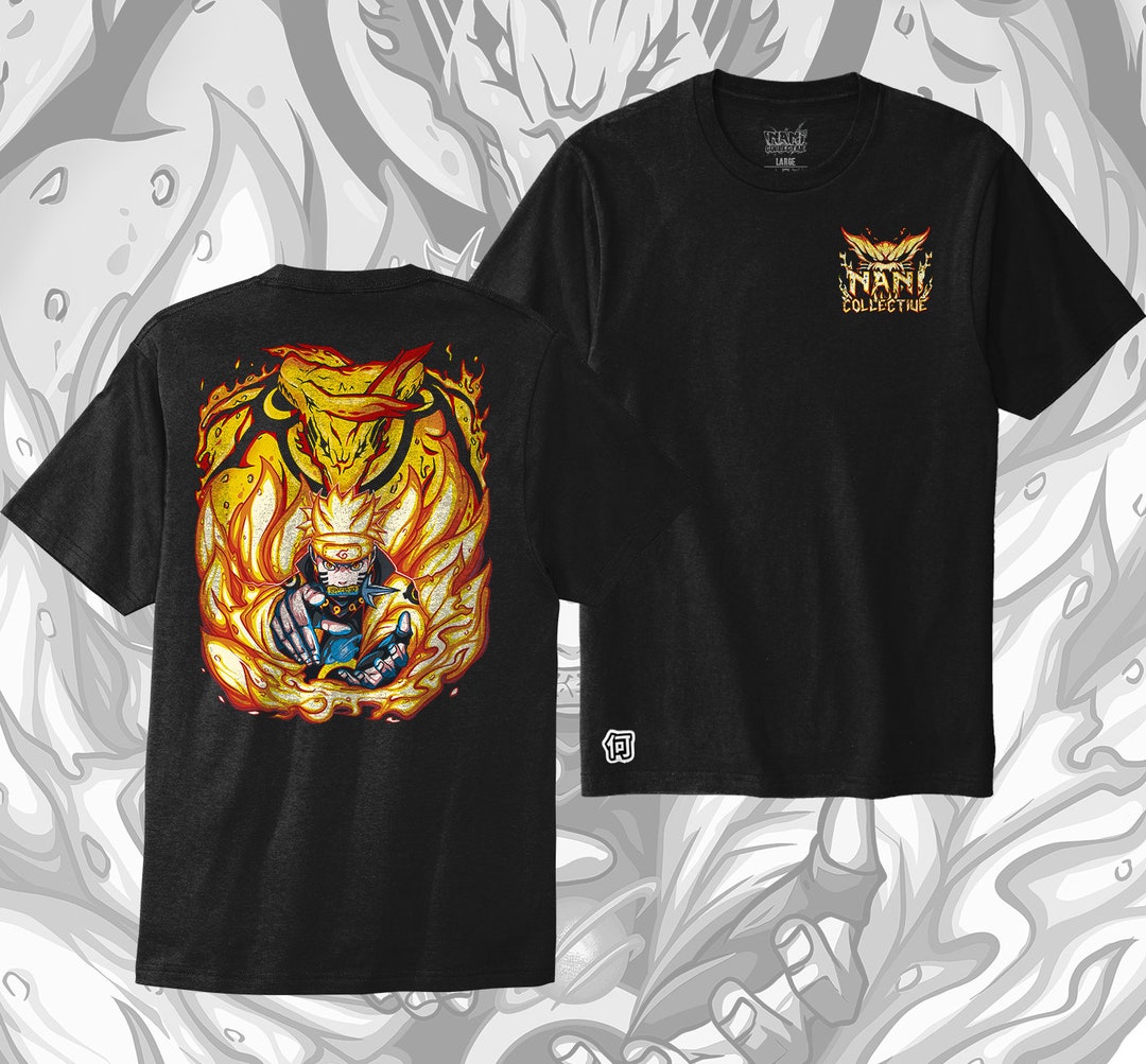 NARUTO ANIME Screen Print Manga Tee SHIRT Asura Kurama Sage Mode Shirt ...