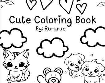24 Printable Cute Kawaii Coloring Pages Digital Download/instant ...
