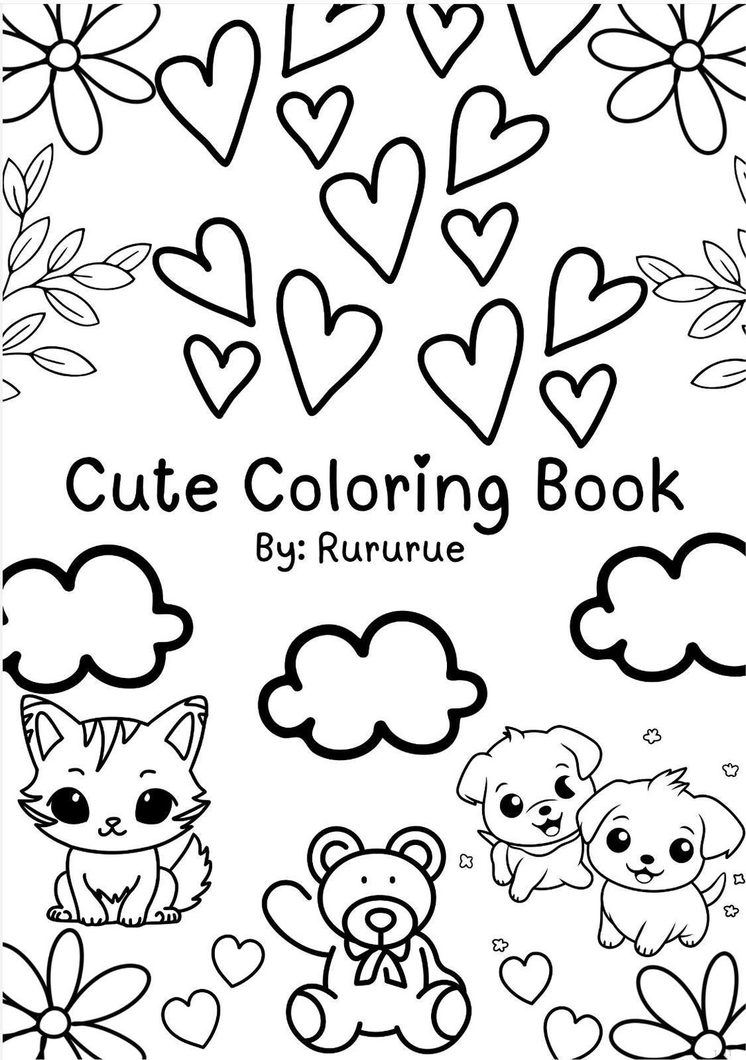 Cute & Kawaii Coloring Book - Etsy