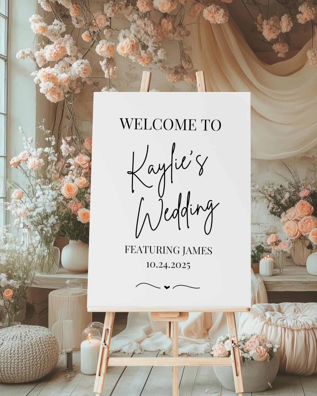 Featuring Wedding Welcome Sign, Template Wedding Sign, Printable ...