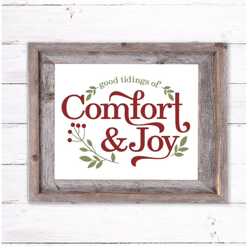 Good Tidings of Comfort and Joy Svg Christmas Sign SVG for - Etsy