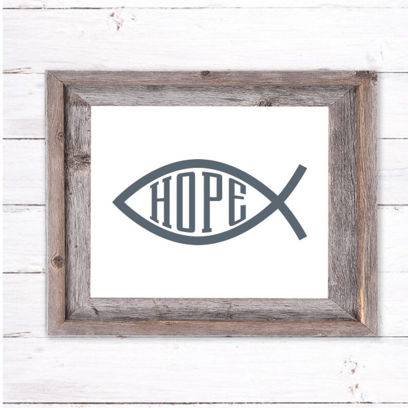 Hope Sign Jesus Fish SVG Christian Sign Religious Svg - Etsy