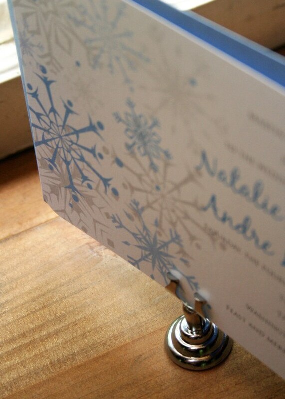 Items similar to Snowflake Wedding Invitation - Get Started Deposit on Etsy