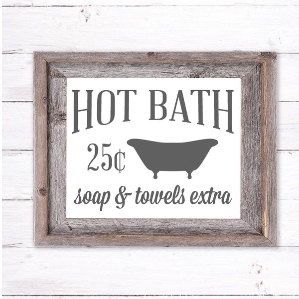 Hot Baths Sign - Etsy