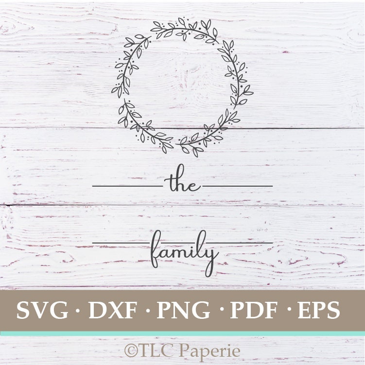 Family Name Sign SVG for Signs Monogram Sign Svg Wreath - Etsy
