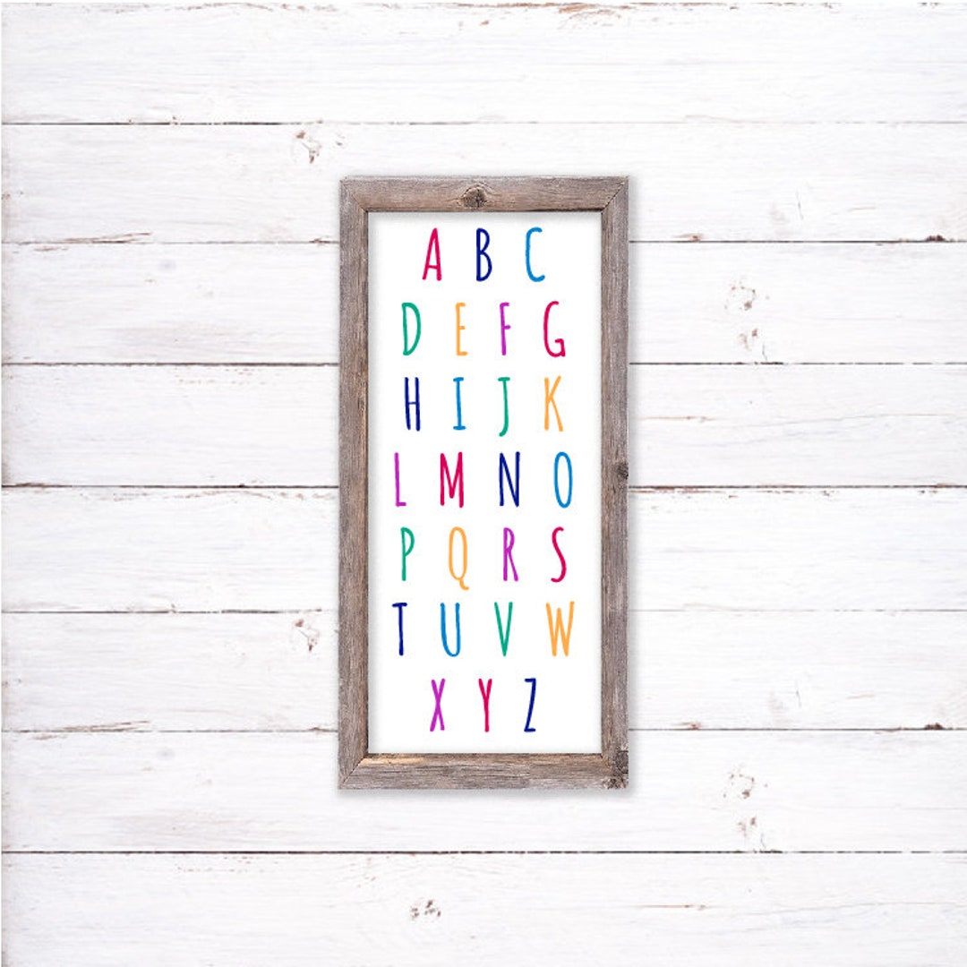 ABC Sign Svg, Kids Room Svg, Alphabet Sign, SVG for Signs, Nursery Svg ...