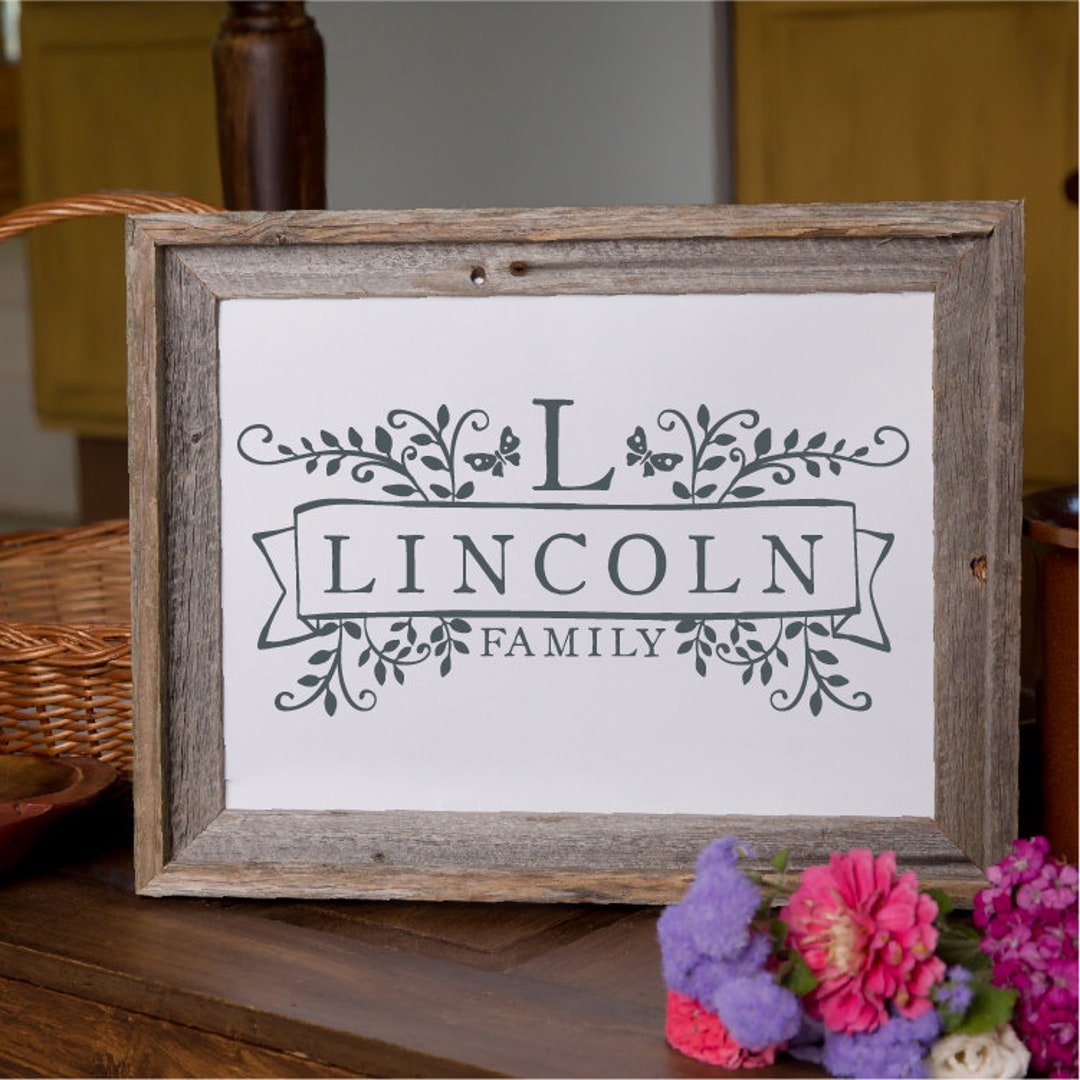 Monogram Sign Svg Last Name SVG Family Name Svg Wreath Svg - Etsy