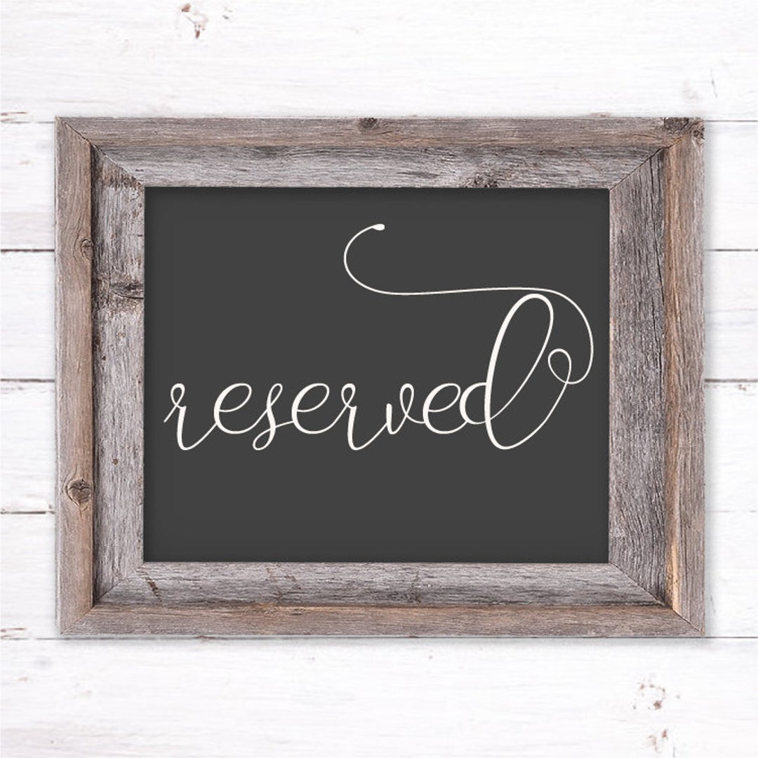 Reserved Svg, Wedding Svg, Aisle Sign Svg, Wedding Sign Svg Wedding ...