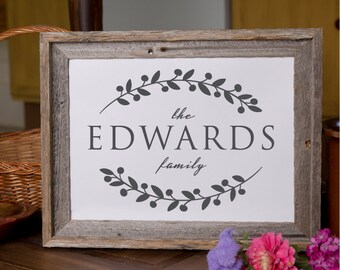 Family Name Sign Svg, Last Name SVG, Last Name Sign, Wreath Svg, SVG ...