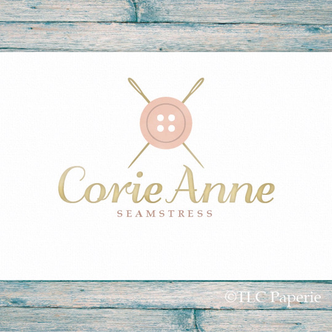 Sewing Logo Design, Custom Logo, Tailor Logo, Seamstress Logo, Business ...