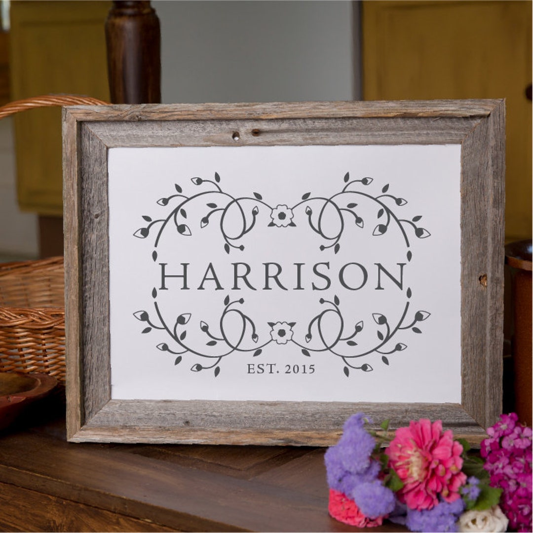 Monogram Sign Svg, Last Name SVG, Family Tree Svg, Last Name Sign ...