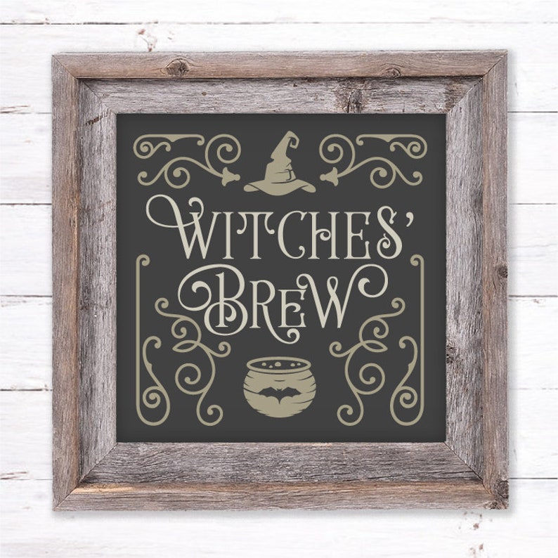 Halloween Svg Witches Brew Sign SVG for Signs Cut Files | Etsy