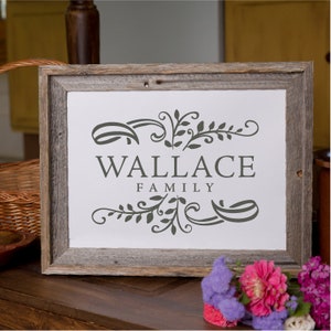 Family Name Sign Svg, Last Name SVG, Last Name Sign, Wreath Svg, SVG ...