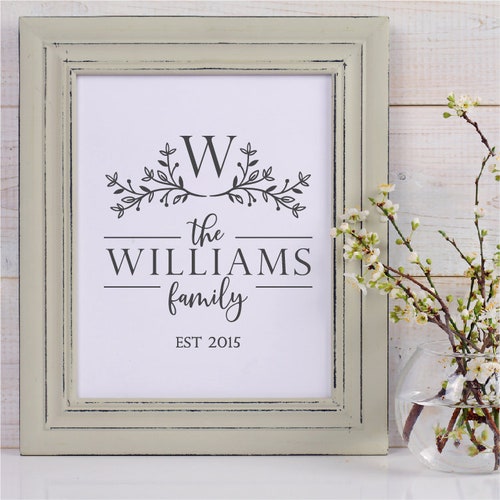 FAMILY FRAME 2 SVG Farmhouse Svg Last Name Sign Commercial | Etsy