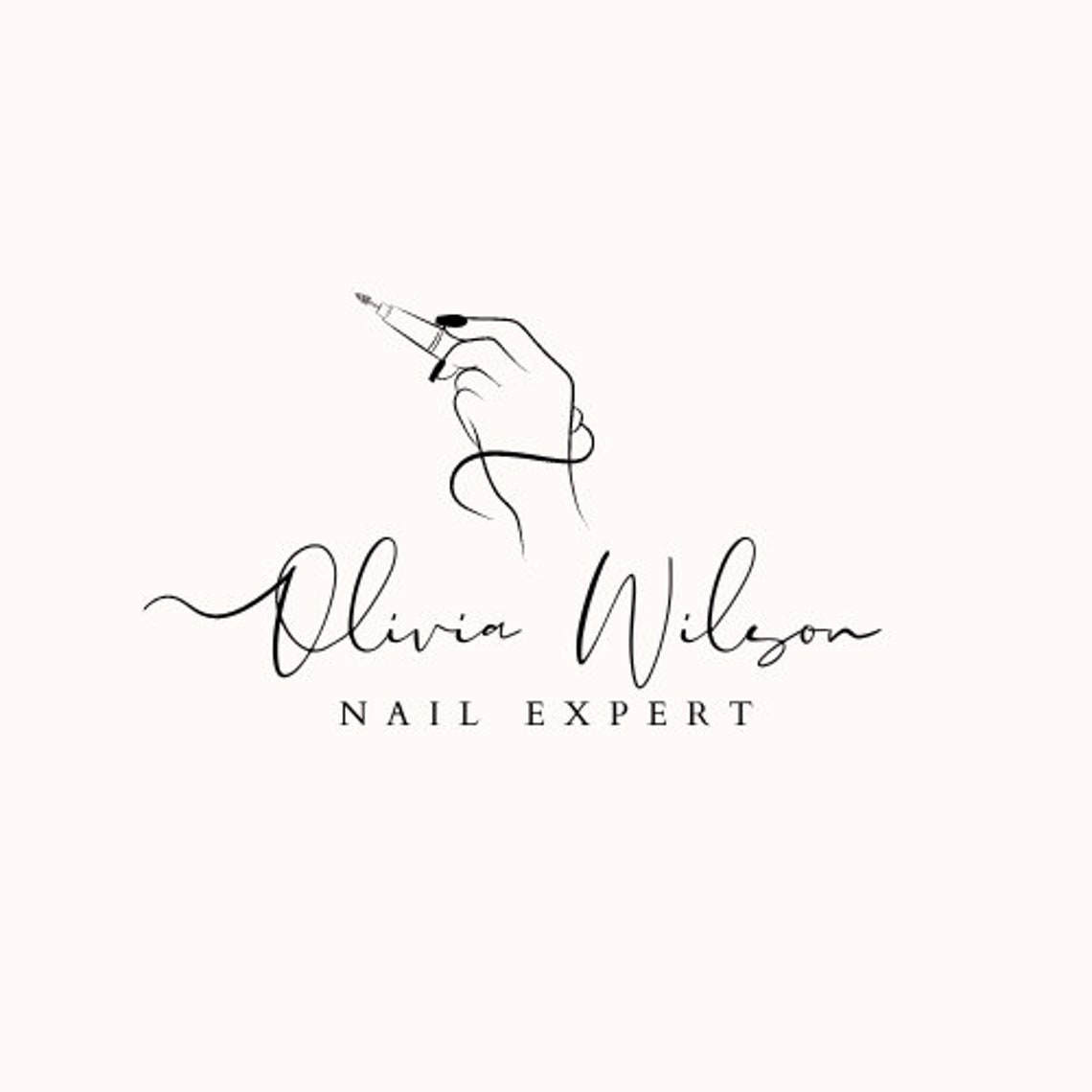 Editable Nail Technician Logo Design for Canva - Etsy