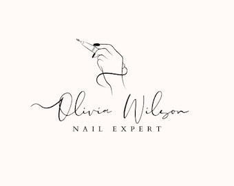 Editable Nail Technician Logo Design for Canva - Etsy