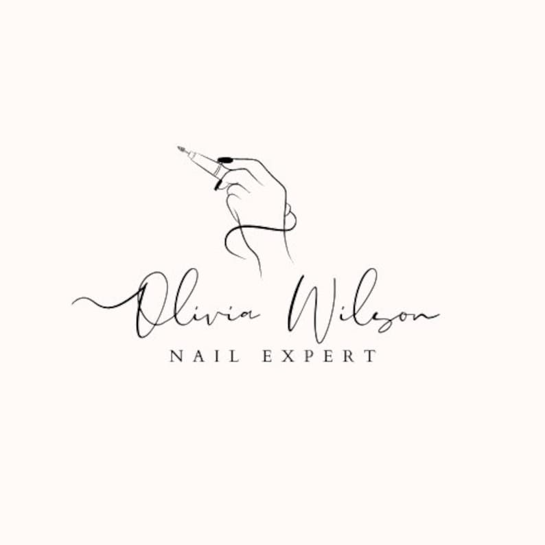 Editable Nail Technician Logo Design for Canva - Etsy