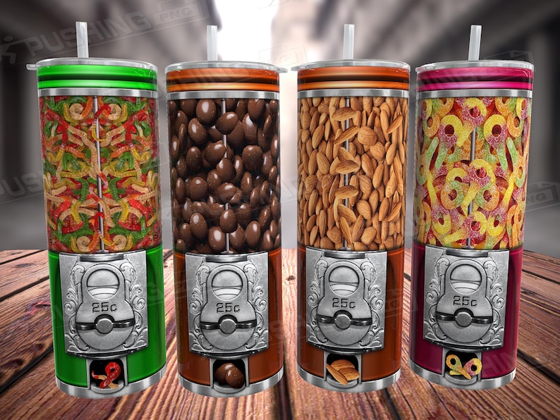 Candy Machine Tumbler Wrap Bundle: Seamless Chocolate Design (digital ...