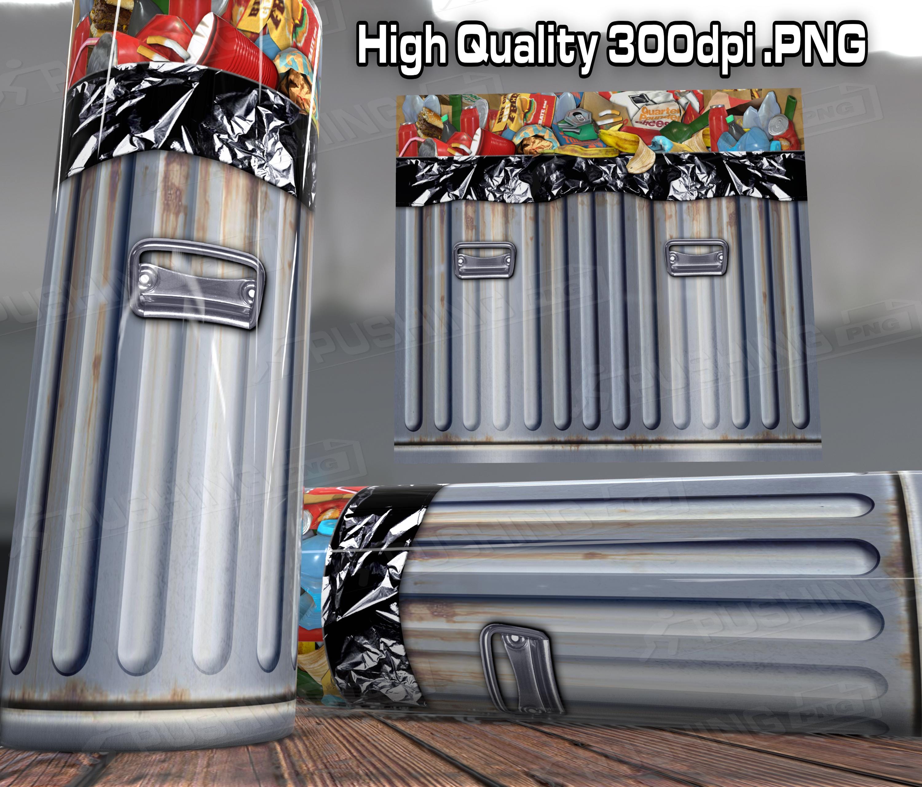 Trash Can Tumbler Wrap: Funny Garbage Bin Design (digital PNG) - Etsy