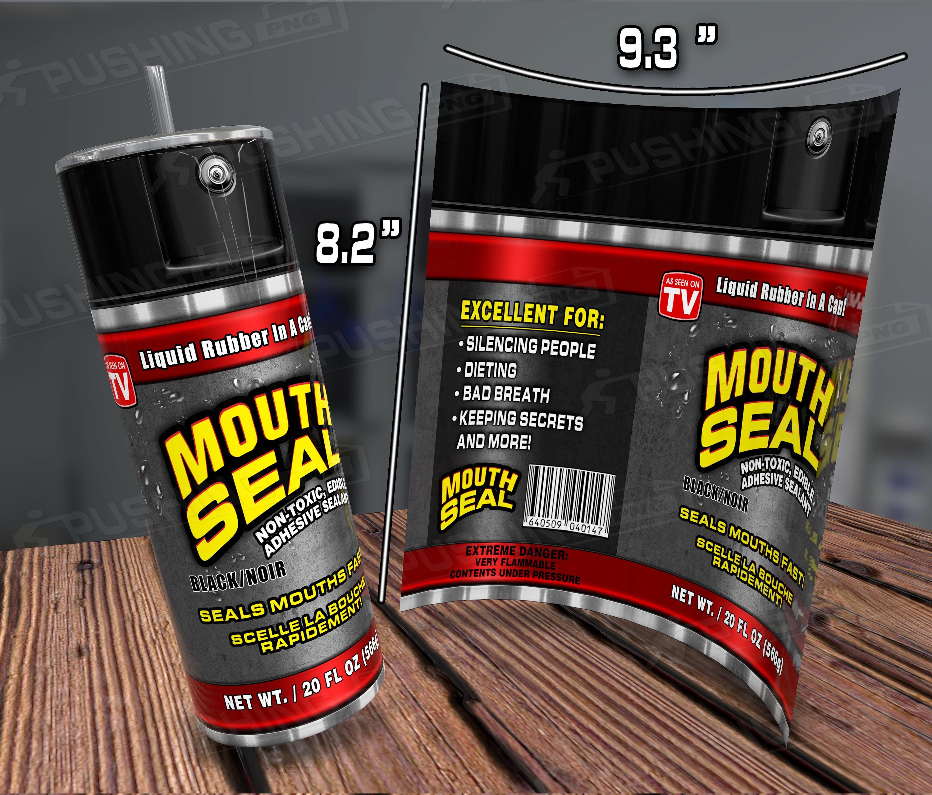 Funny 'mouth Sealant' Tumbler Wrap: Sarcastic Sublimation Design ...