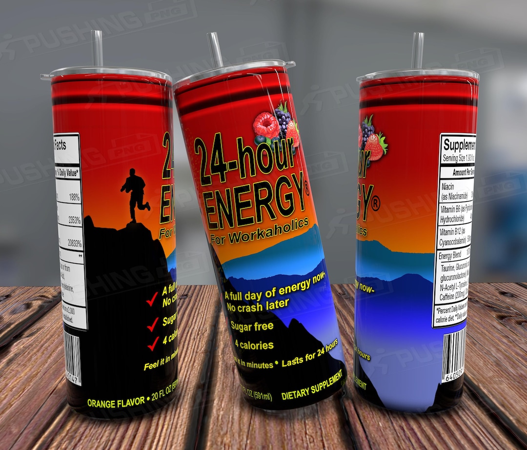 Funny 24 Hour Energy Drink 20oz Tumbler Wrap (digital File) - Etsy