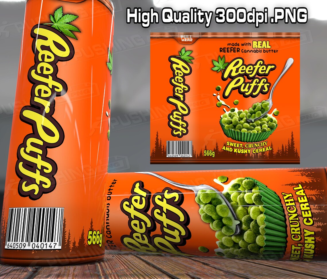 Weed Puffs 20 Oz Cereal Tumbler Wrap, Funny 420 Marijuana 20oz Tumbler ...