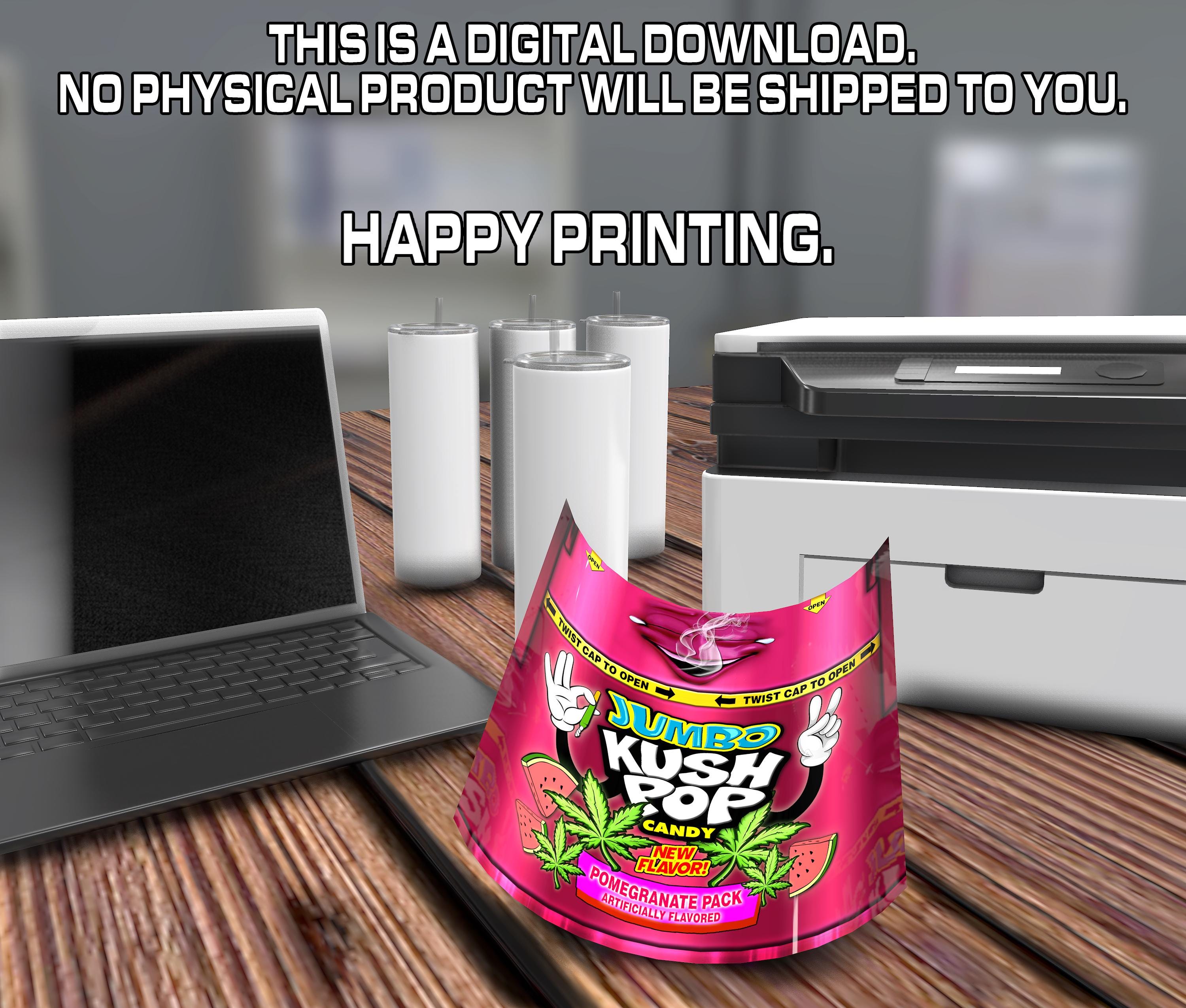 Kush Pops 20oz Weed Candy Bundle, Funny 420 Stoner Tumbler PNG ...