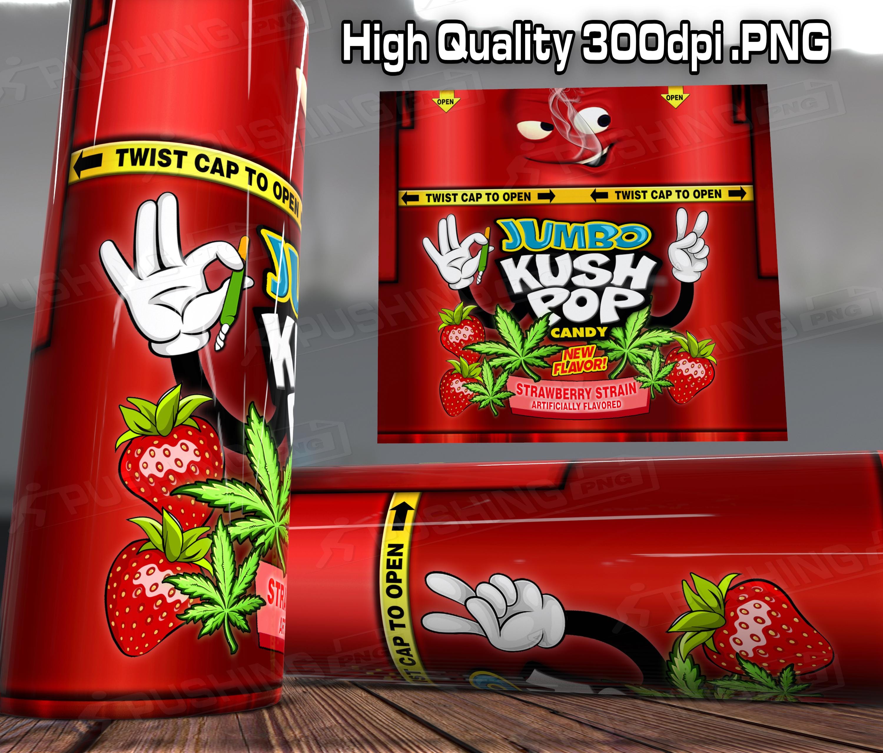 Kush Pops 20oz Weed Candy Bundle, Funny 420 Stoner Tumbler PNG ...