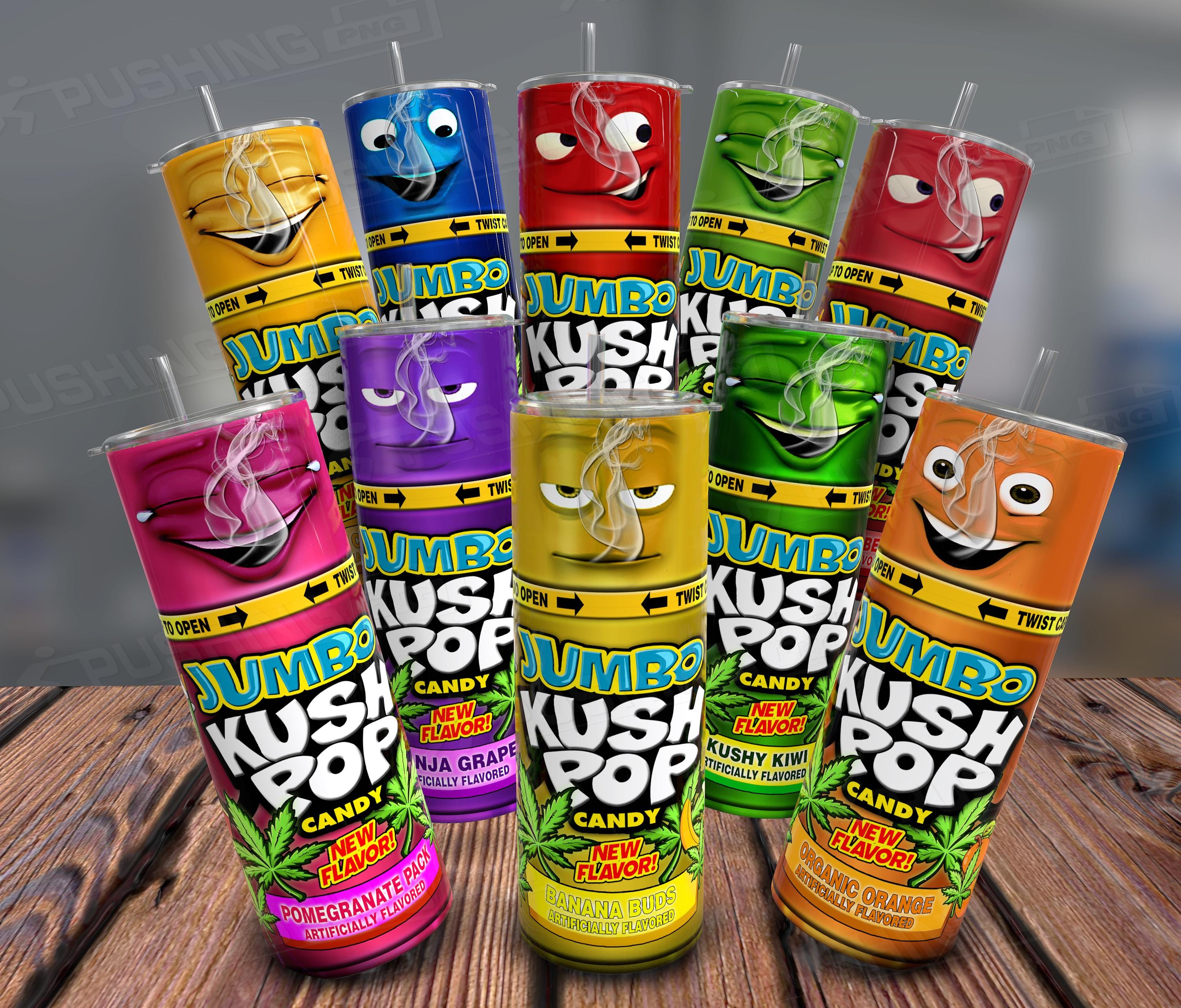 Kush Pops 20oz Weed Candy Bundle, Funny 420 Stoner Tumbler PNG ...