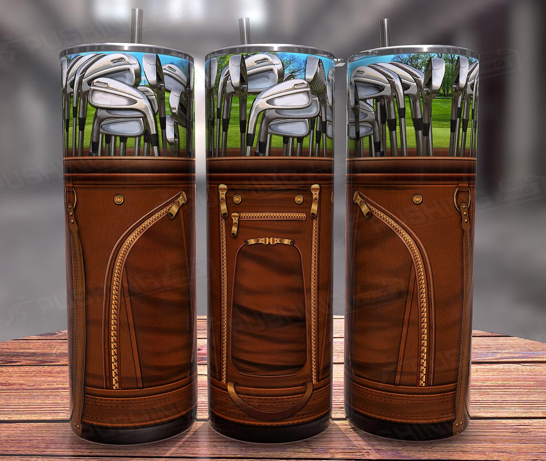 Golf Bag Tumbler Wrap: Seamless Golf Clubs PNG (digital File) - Etsy