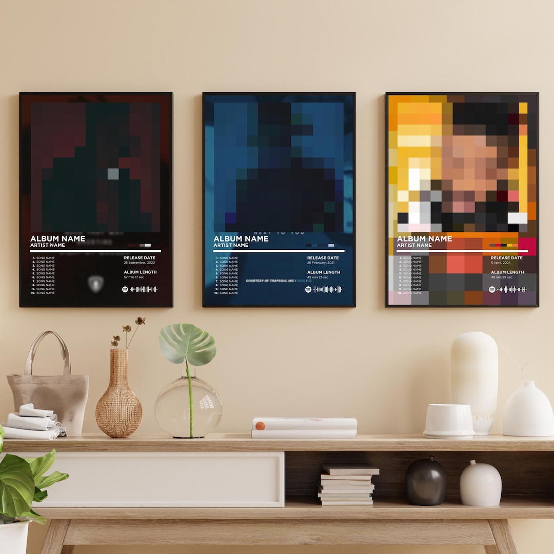 Bry50n T Album Cover Posters Bundle Set of 4, Home Décor, Album Music ...