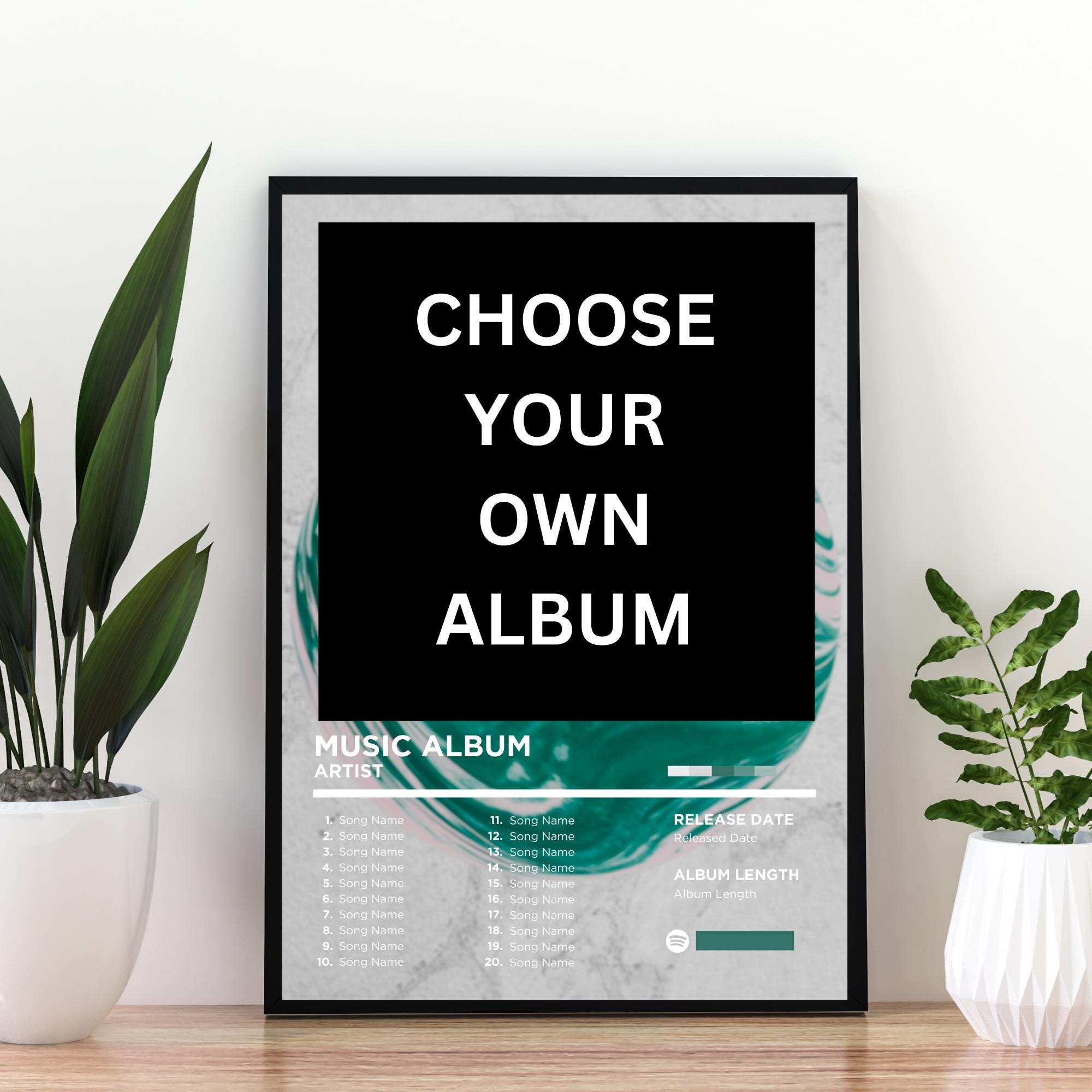 Choose Your Own Album Poster Custom Album Poster White Digital Poster ...