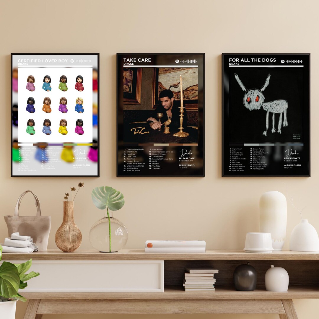 Drake Album Cover Posters, Set of 9, Rap Classic Posters,hip Hop ...