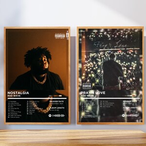 Rod Wave Album Cover Poster Bundle Set of 5, Rapper Posters, Hip Hop ...