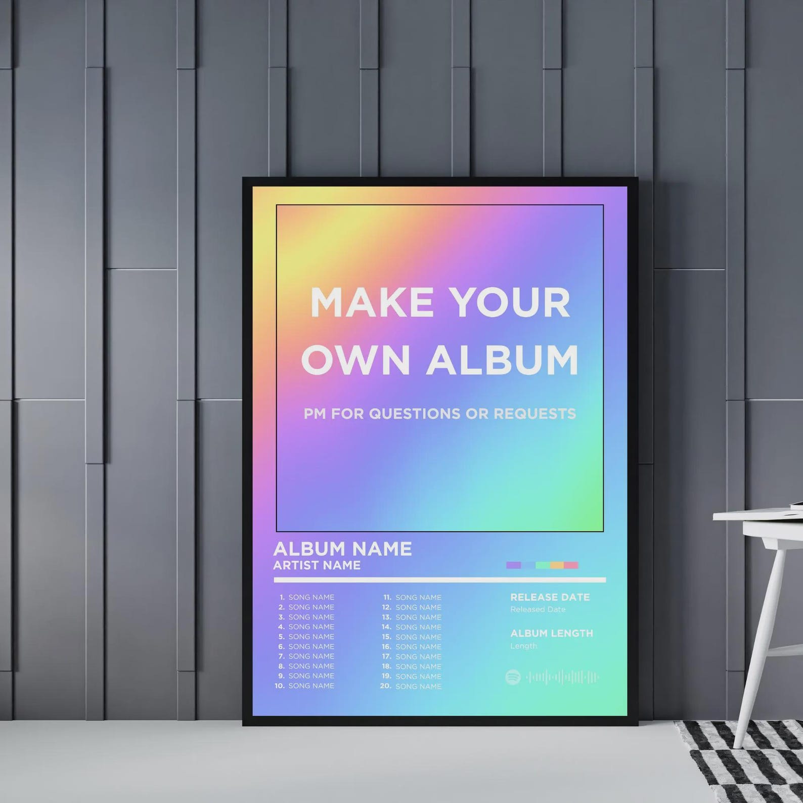 Choose Your Own Album Poster Set of 3, Custom Album Poster, Music ...