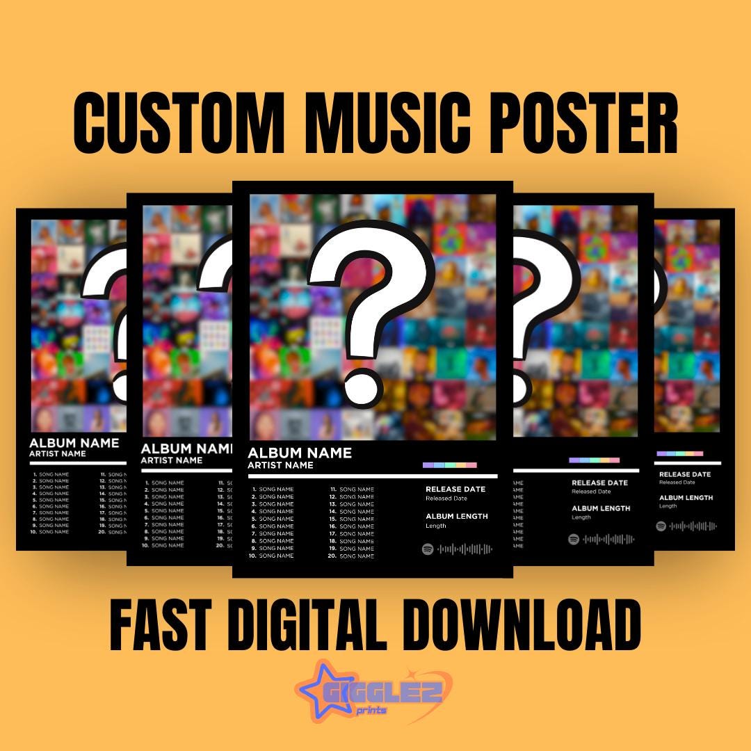 Choose Your Own Album Poster Custom Album Poster Digital Poster ...