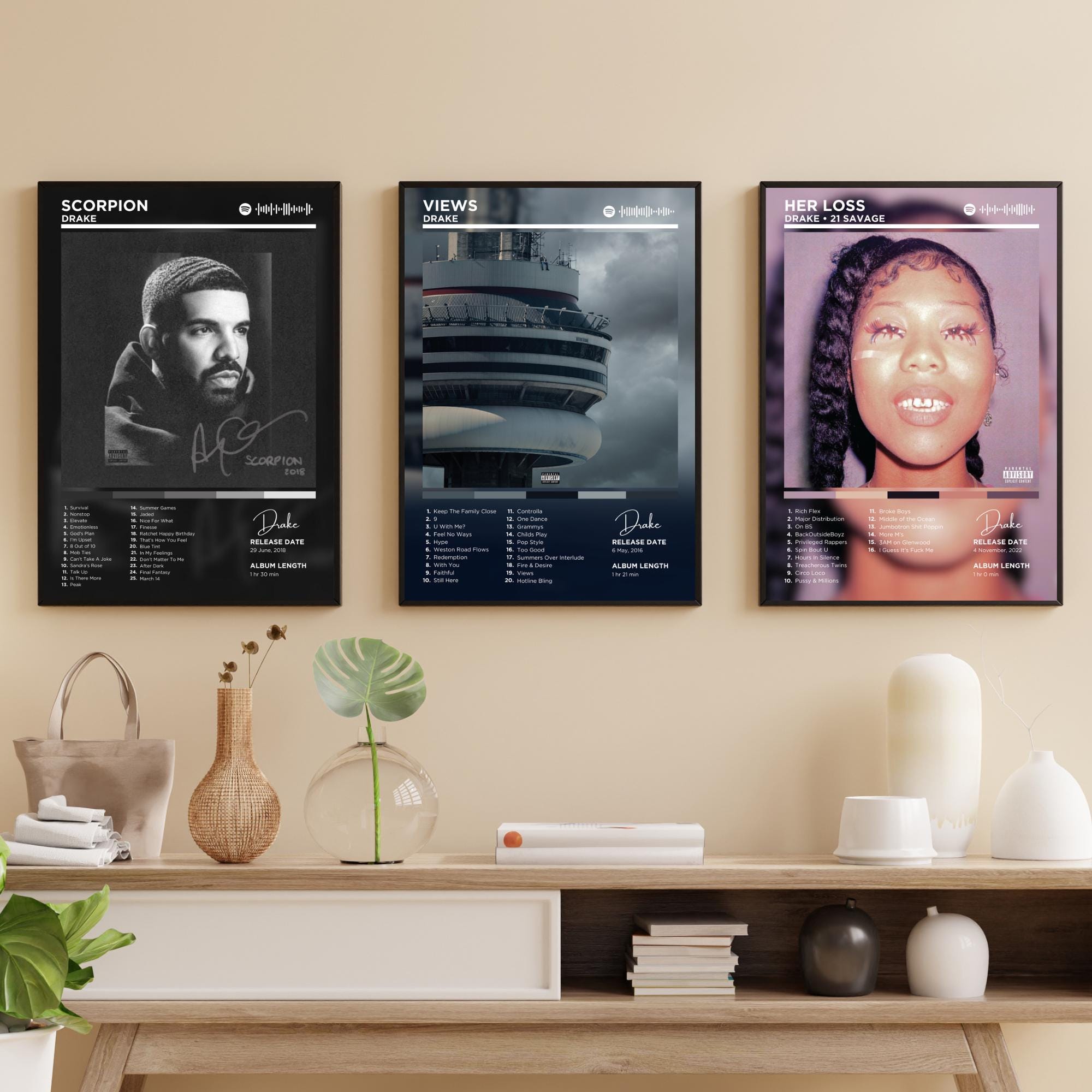Drake Album Cover Posters, Set of 9, Rap Classic Posters,hip Hop ...