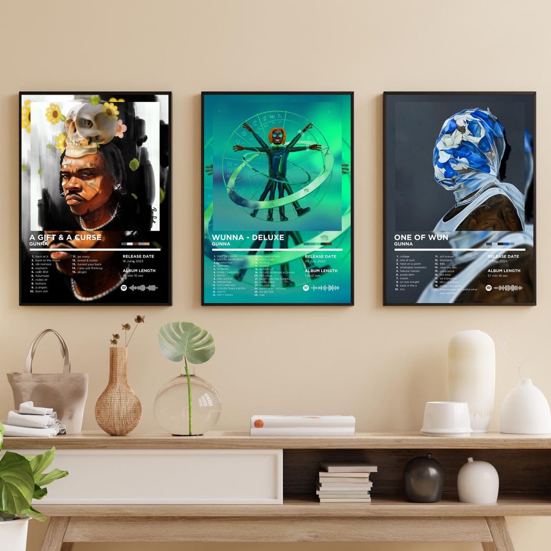 Gunna Album Cover Poster Bundle Set of 8, Rapper Posters, Hip Hop ...