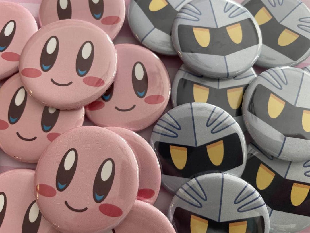 Kirby and Meta Knight Buttons - Etsy
