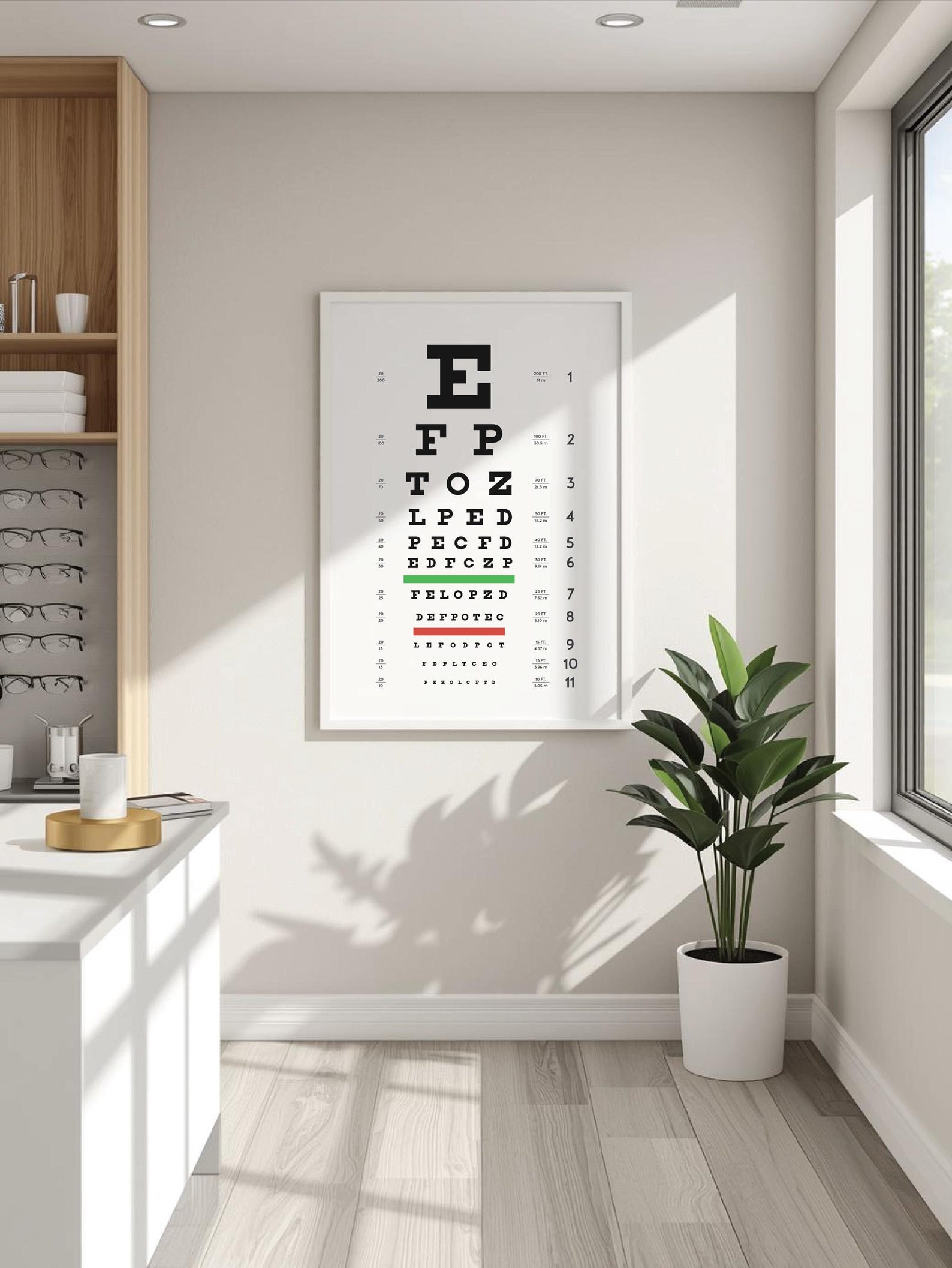 Snellen Eye Chart | Eye Doctor Optometry | Ophthalmology Eye Exam ...