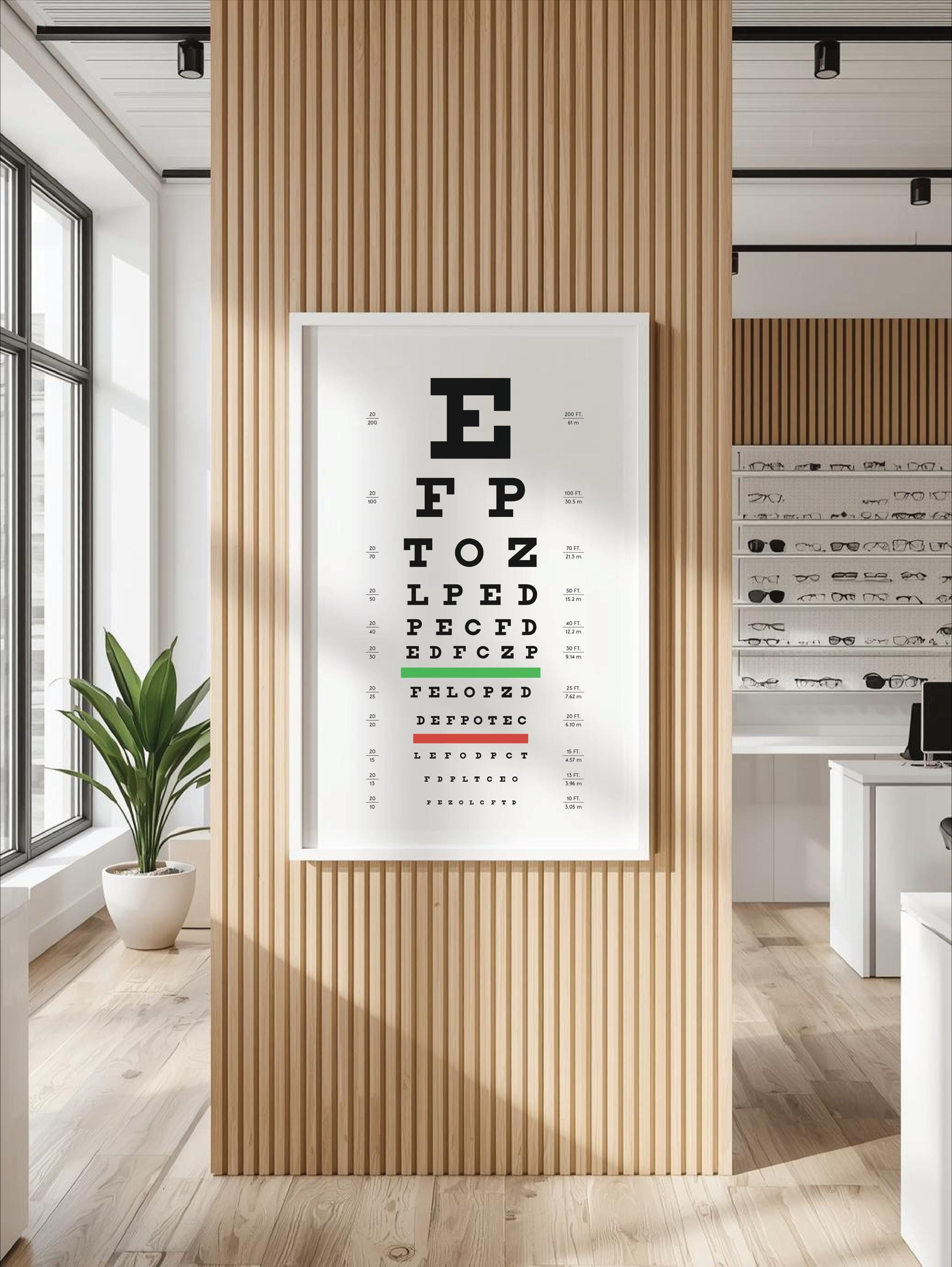 Snellen Eye Chart | Eye Doctor Optometry | Ophthalmology Eye Exam ...