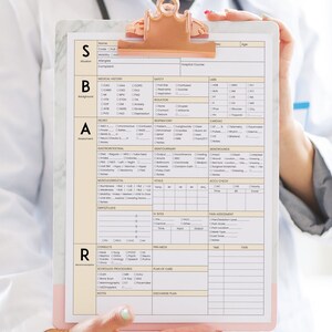 SBAR Nursing Report Sheet Med Surg Brain ICU RN Nurse Shift New Grad ...