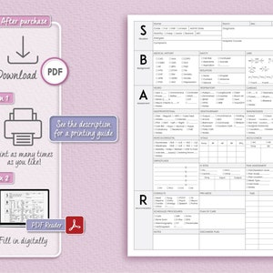 SBAR Nursing Report Sheet Med Surg Brain ICU RN Nurse Shift New Grad ...