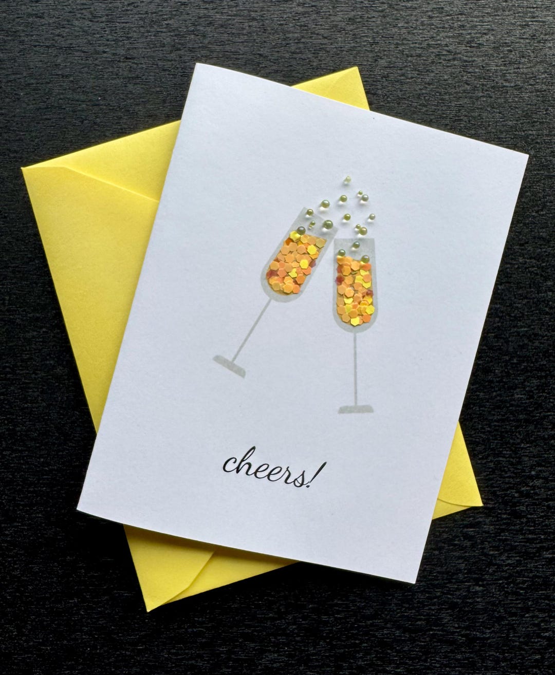Handmade Cheers Congrats Card: Blank Inside (5.5" X 4.25") - Etsy